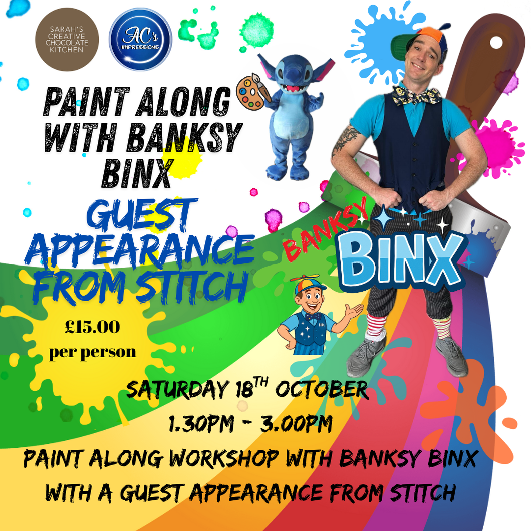 ACRYLIC PAINT ALONG - ART CLASS - KIDS AND ADULTS with Banksy Binx and ...